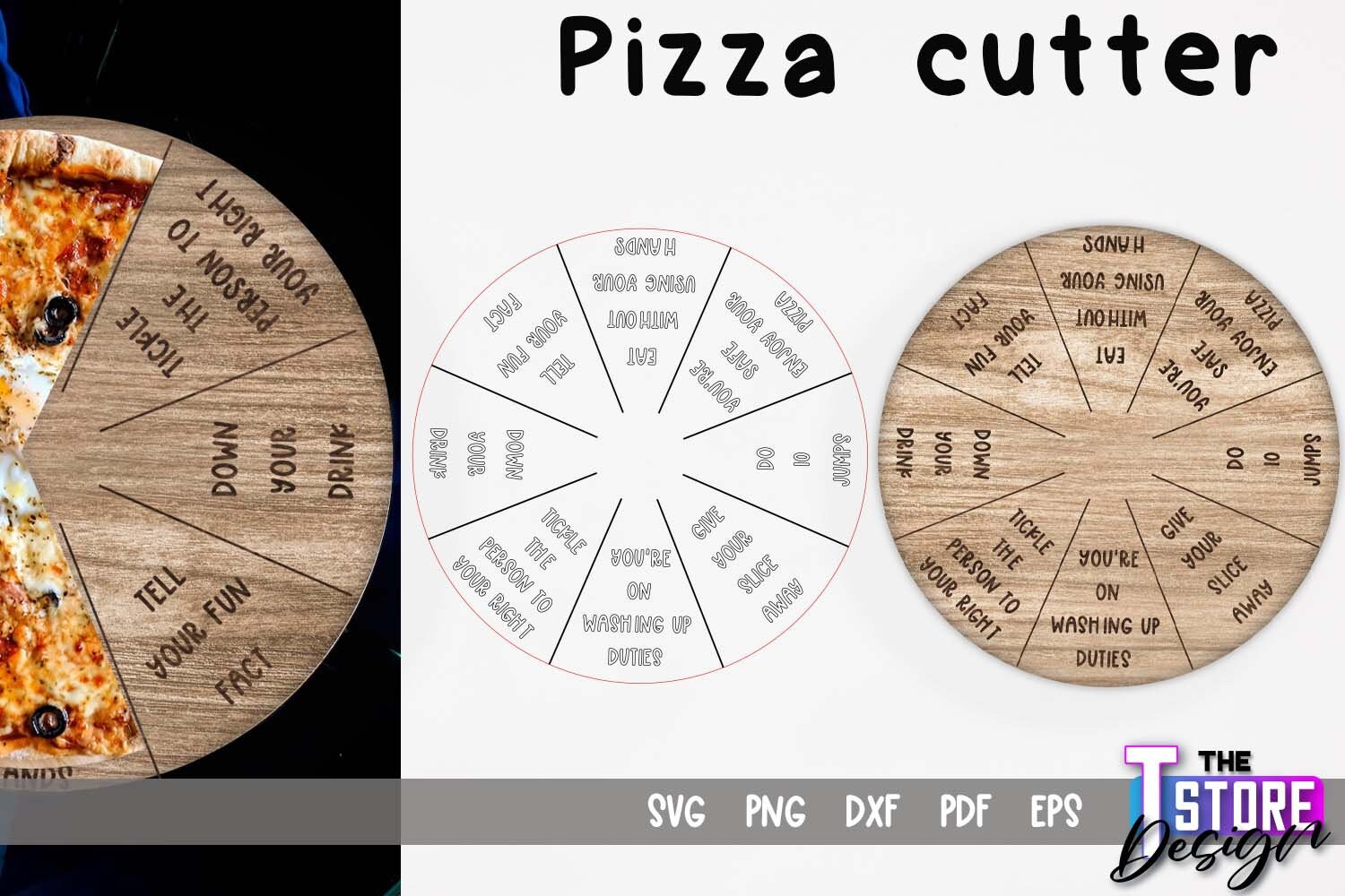 Pizza Cutter Game SVG Laser Cut Files | Kitchen Decor (digital Download ...