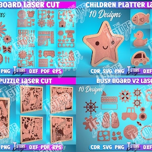 Kids Laser Cut Mega Bundle | 115 Children Laser Cut Designs | 3D Laser ...