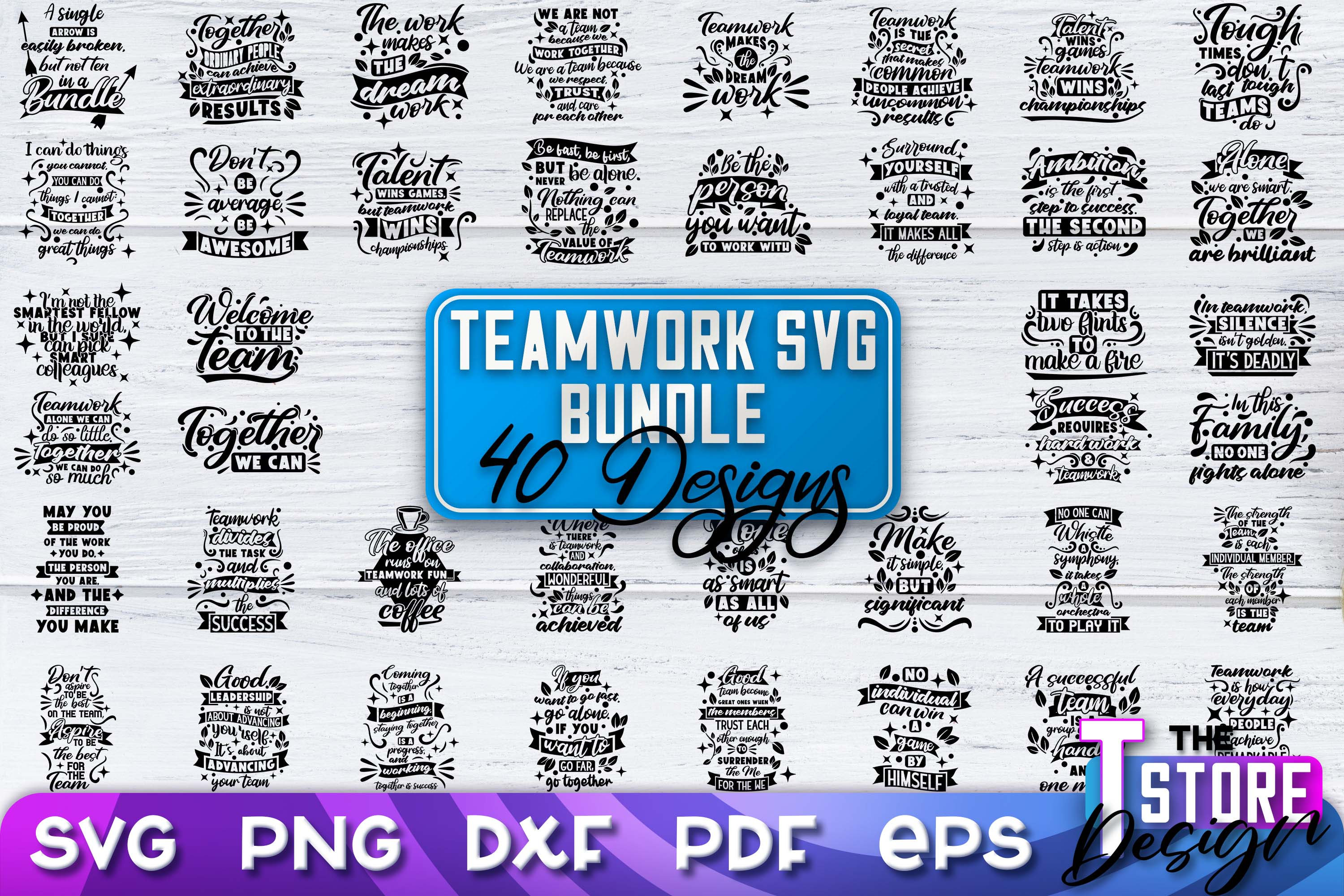 Teamwork Quotes SVG Bundle | Leadership Svg | Team Design - Etsy