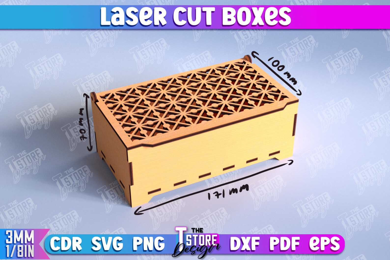 Different Size With Flip up Lid Boxes Laser Cut Bundle, Laser Cut Box ...