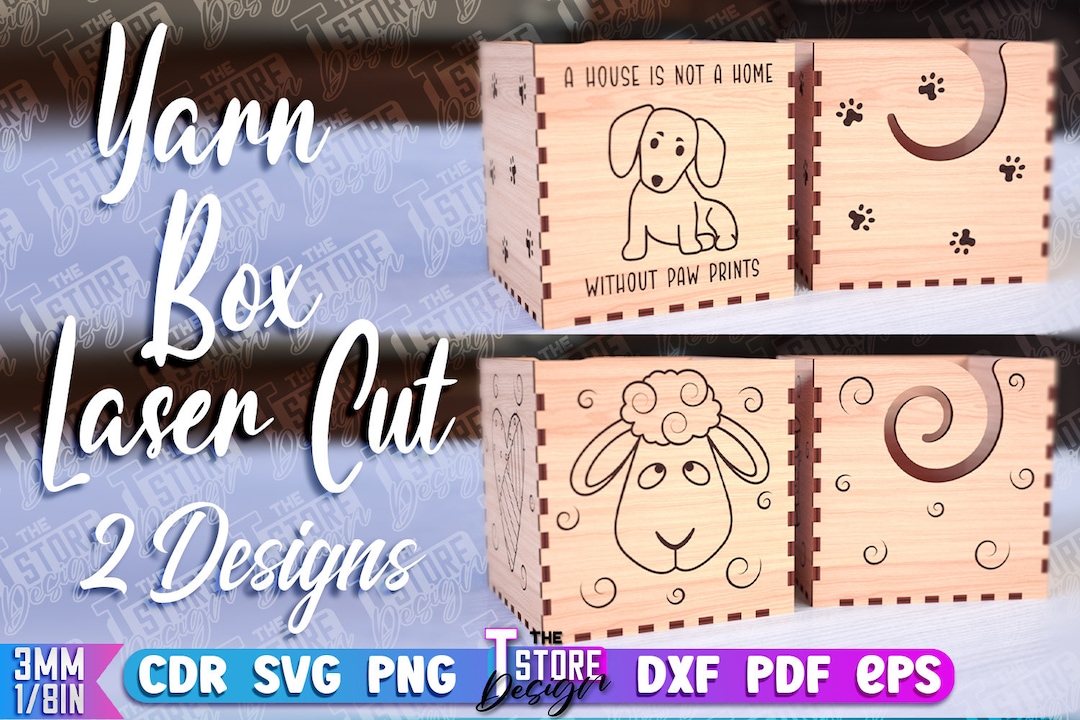 Custom Yarn Box Laser Cut | Yarn Laser Design | Laser Cut SVG Bundle ...