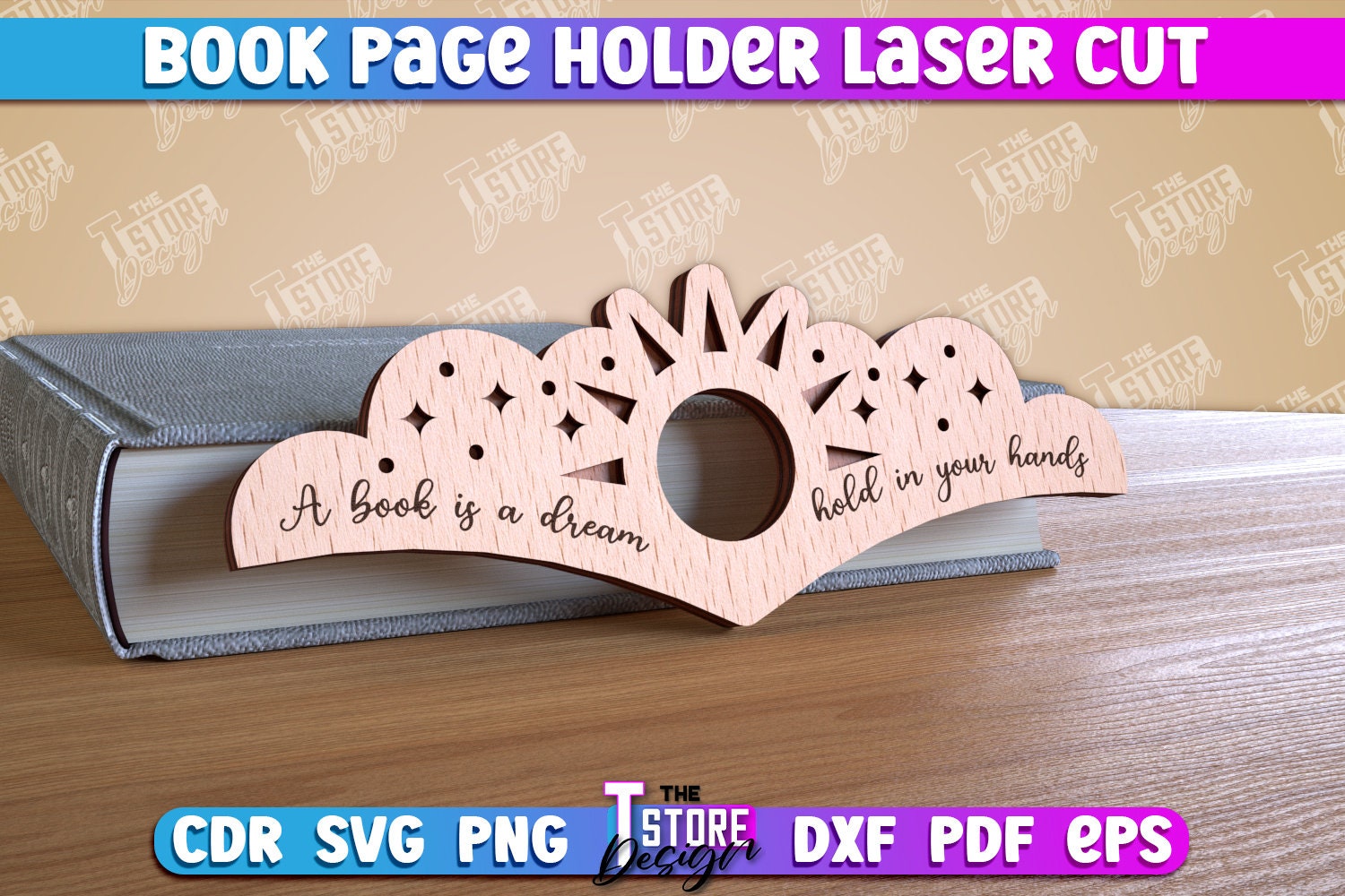 Thumb Page Holder Design | Thumb Page Spreader Lasercut | Book Page ...