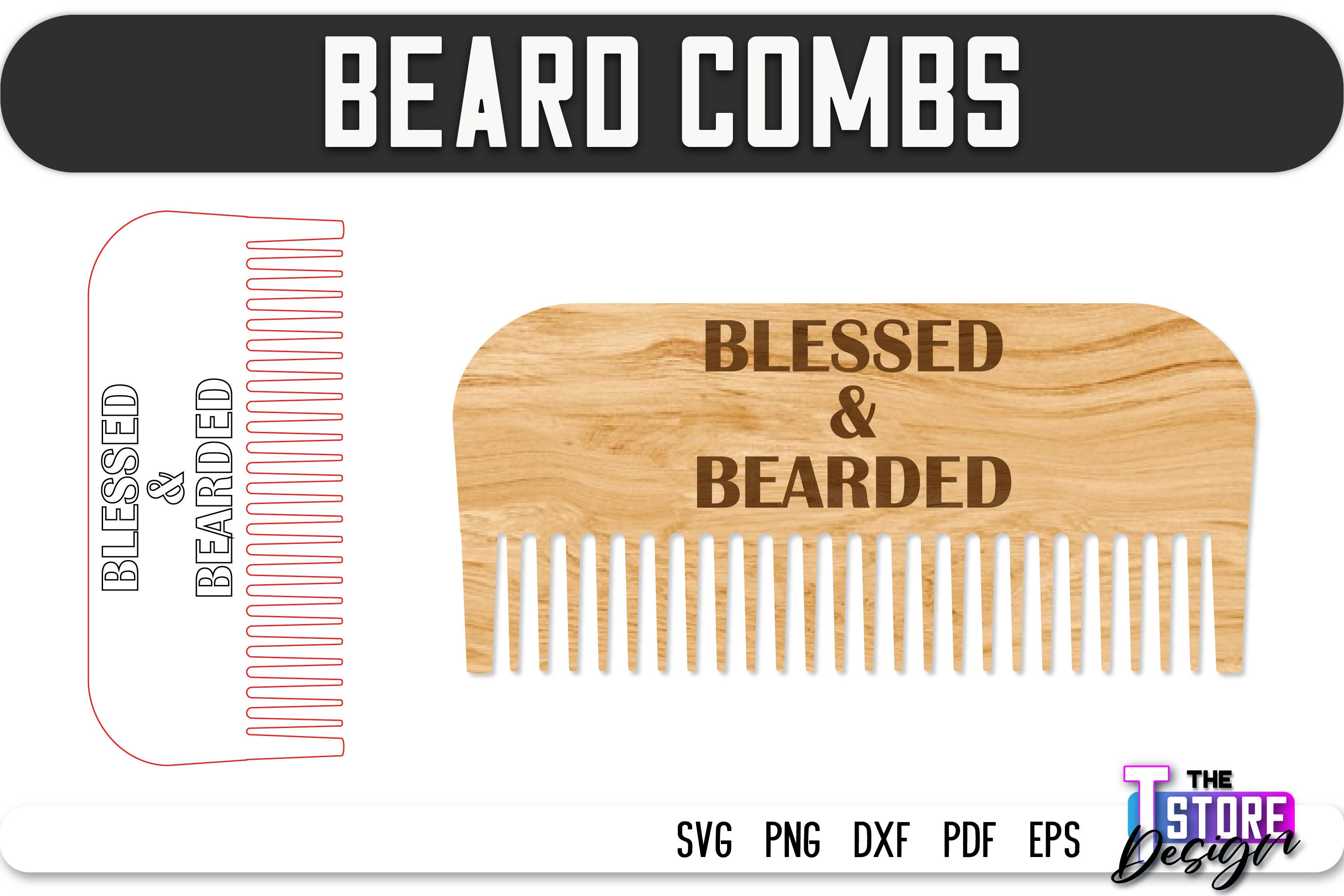 Beard Combs Laser Cut | Beard SVG Design | Laser Cut Files - Etsy