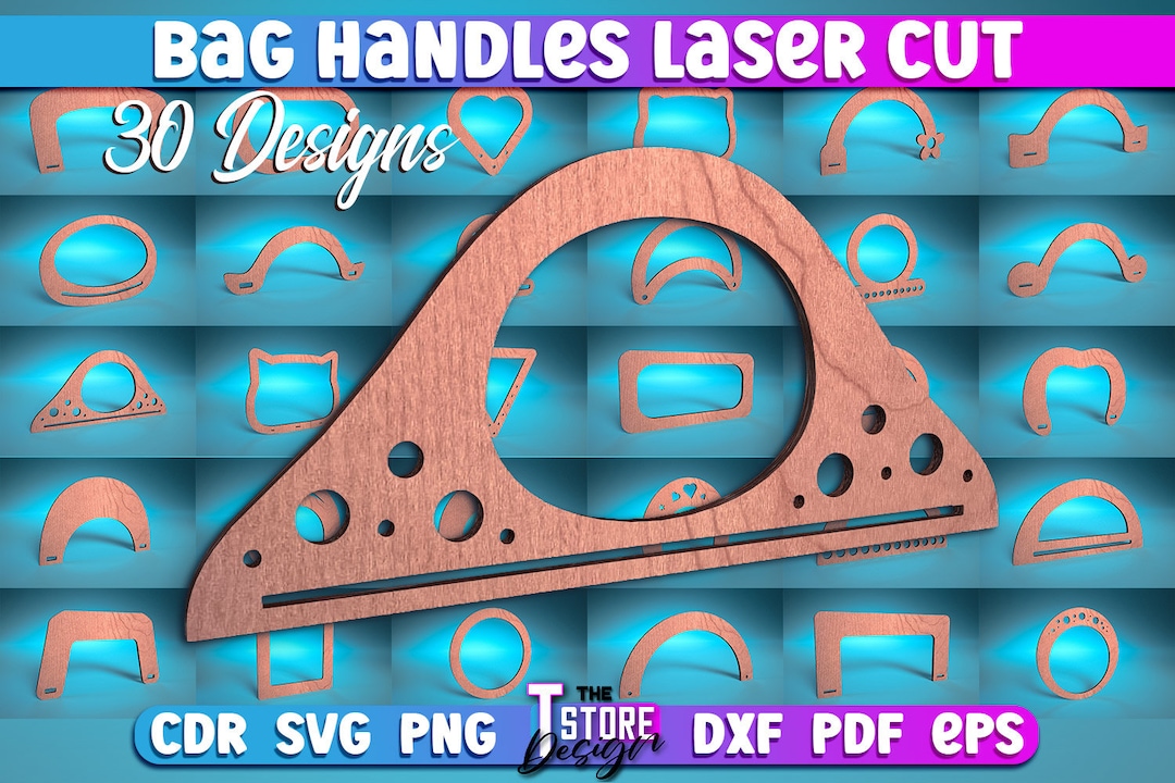 Bag Handles Laser Cut Bundle | Accessories Lase Design | Laser Cut SVG ...