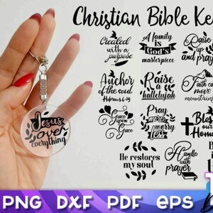 Christian Svg, Bible Quotes, Keychain SVG, Round Keychain - Etsy