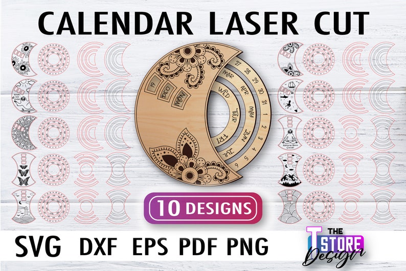 Calendar Laser Cut SVG Bundle Home SVG Design Laser Cut - Etsy