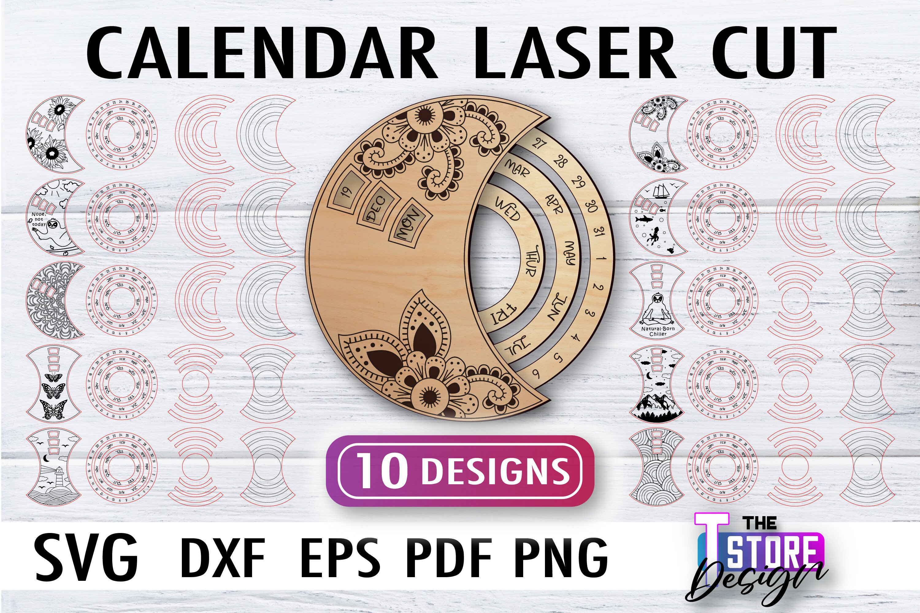 Calendar Laser Cut SVG Bundle Home SVG Design Laser Cut - Etsy Canada
