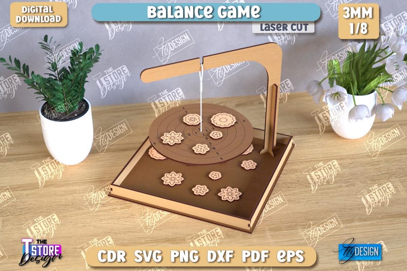 Balance Game Laser Cut Bundle, Kids Board Game, Montessori Game, Wooden ...