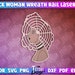 Wooden Diva Wreath Rail. Afro Head Rail. Black Woman Wreath Rail ...