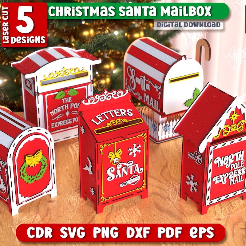 Mail Box Christmas Laser - Etsy