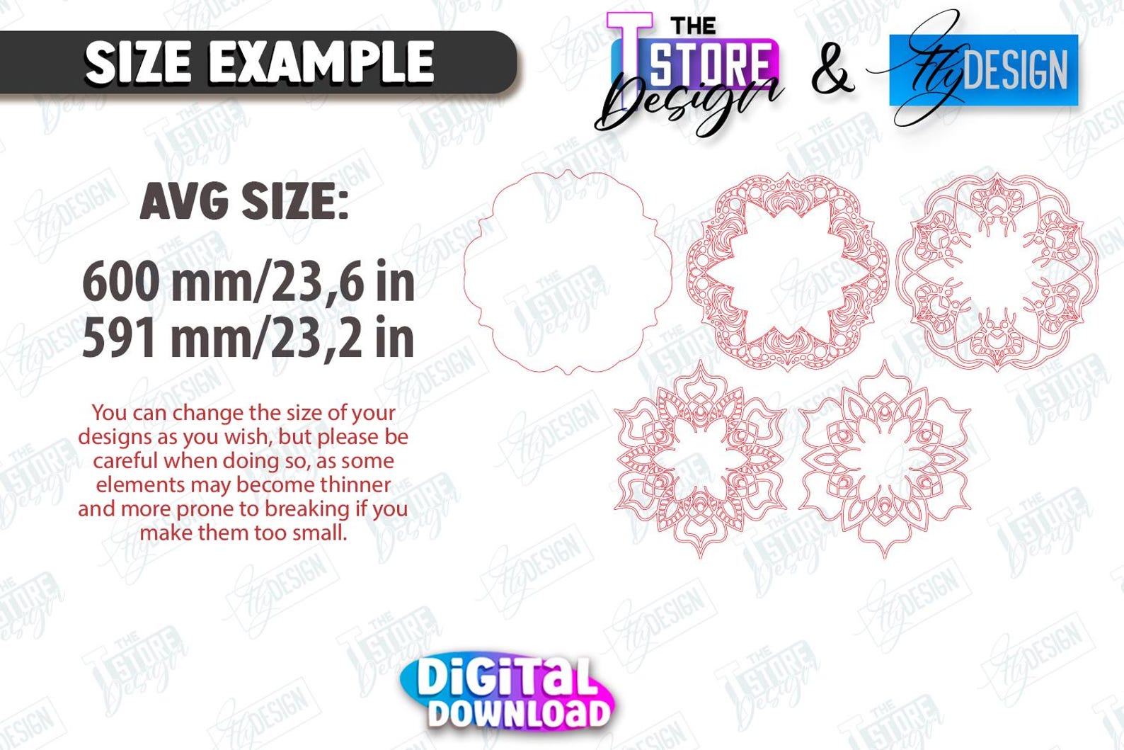 3d Mandala Mirror Frame Laser Cut Bundle, Mandala Laser Cut, Layered ...