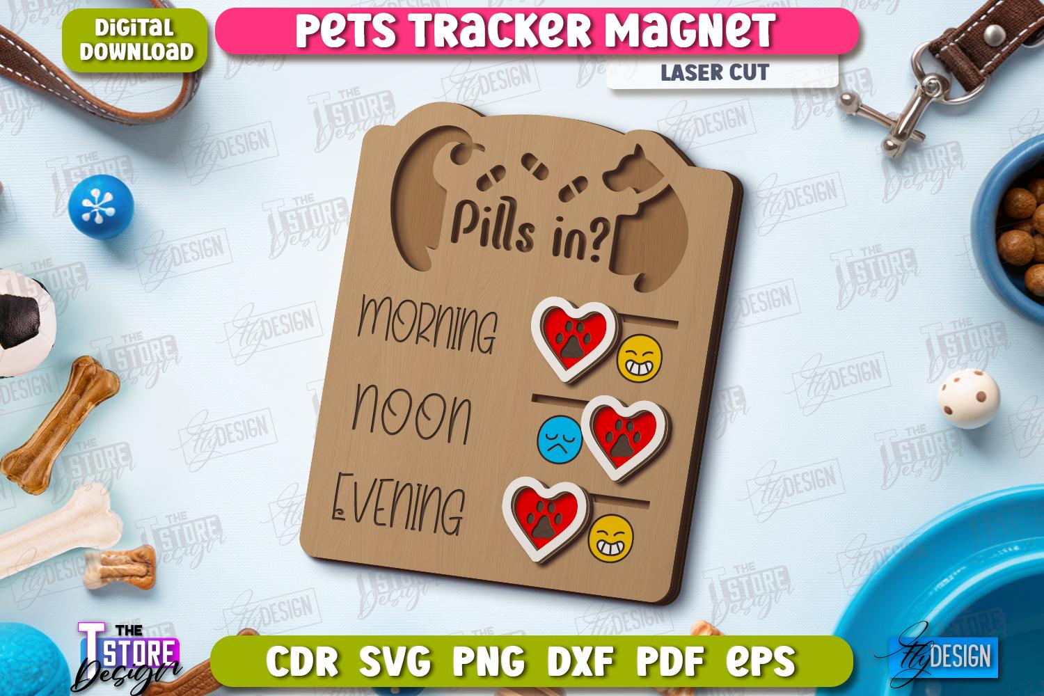 3d Personalized Pets Tracker Magnets Laser Cut Bundle, Wooden Cat ...