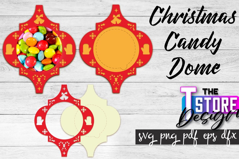 Christmas Candy Dome SVG Bundle Layered Paper Cut Design - Etsy