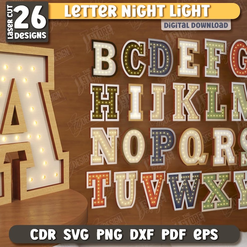 Led Letter Lamps - Etsy