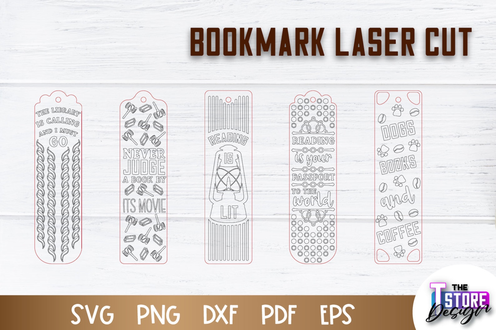 Bookmark Laser Cut Bookmark SVG Design Laser Cut Files - Etsy