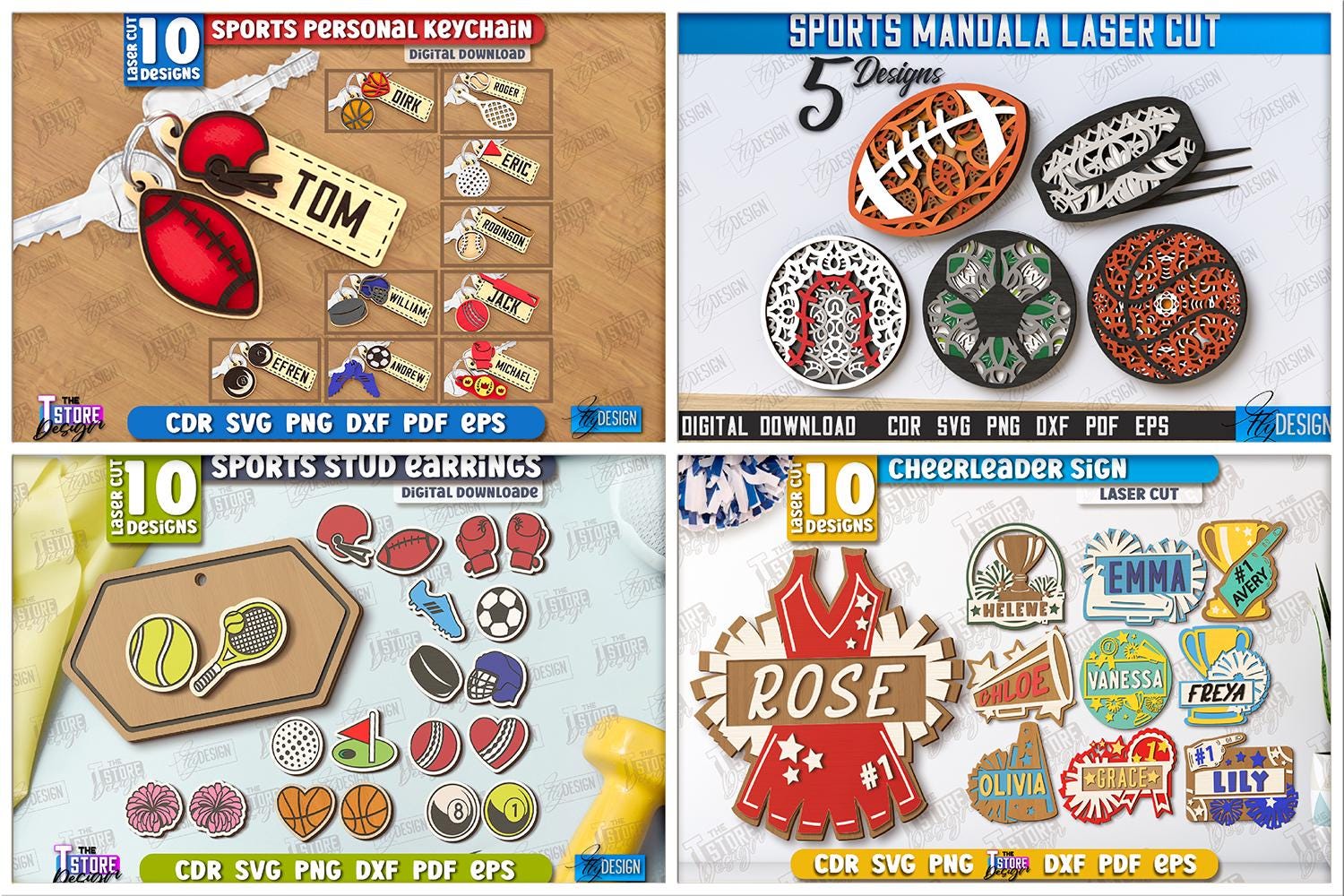 326 Sport Mega Bundle Laser Cut, 3d Sports Mega Bundle, Personalized ...