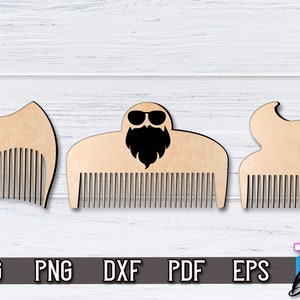 Beard Comb Laser Cut | Beard SVG Design | Laser Cut Files | CNC Files ...