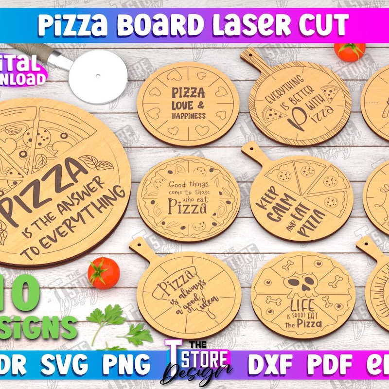 Pizza Wooden Plate - Etsy