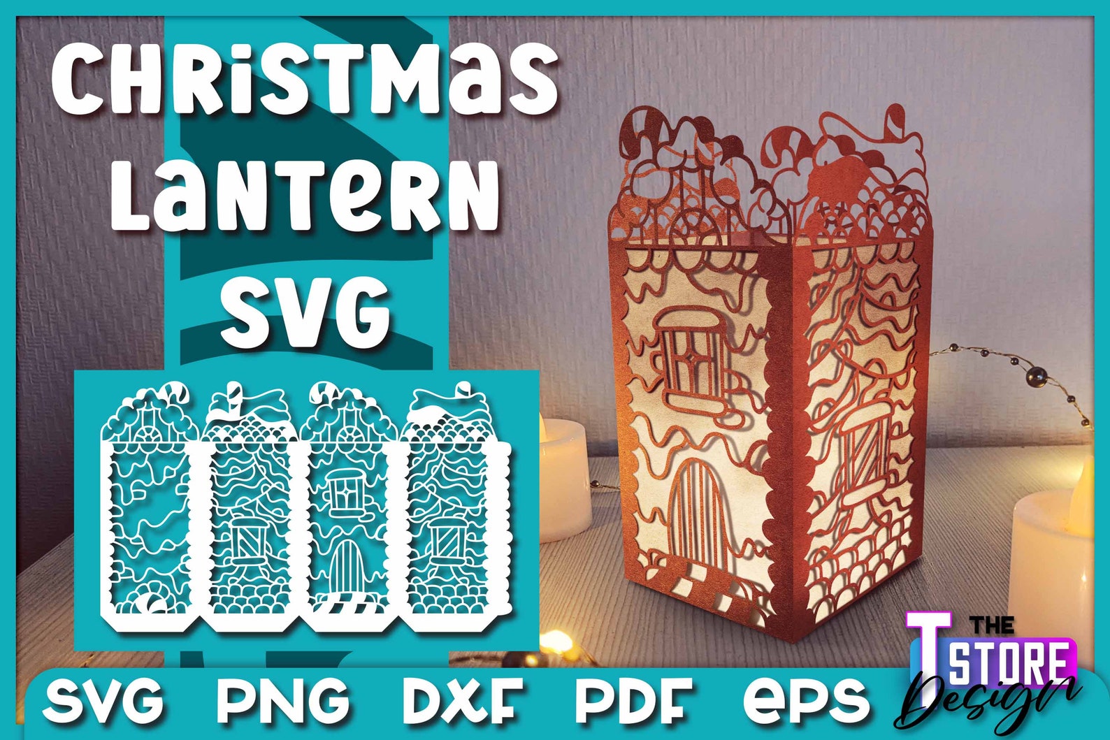 Christmas Lantern SVG Bundle Paper Cut SVG Christmas - Etsy