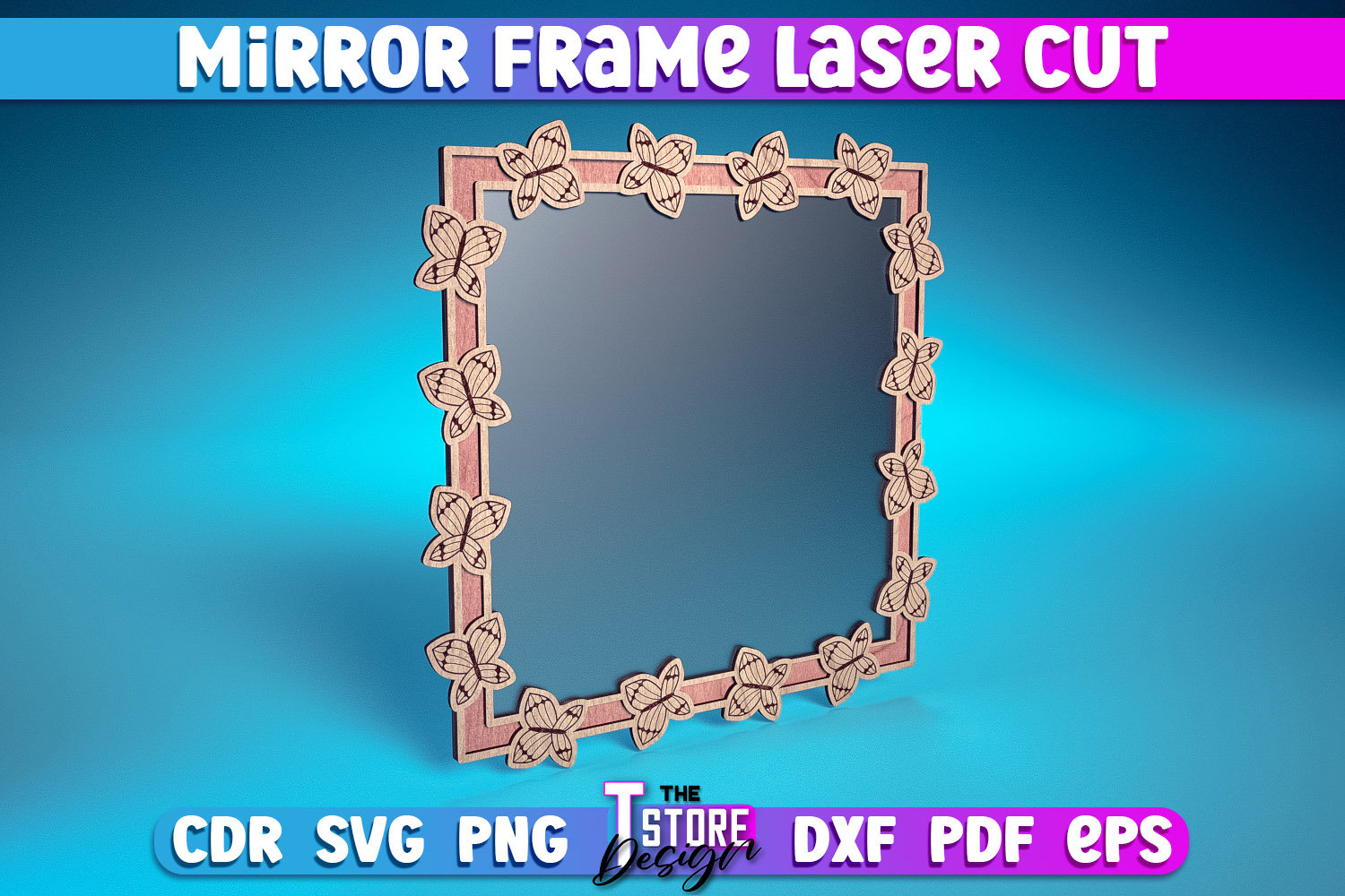 Mirror Frame Laser Cut SVG Bundle | Mirror Frame Design | Funny Mirror ...