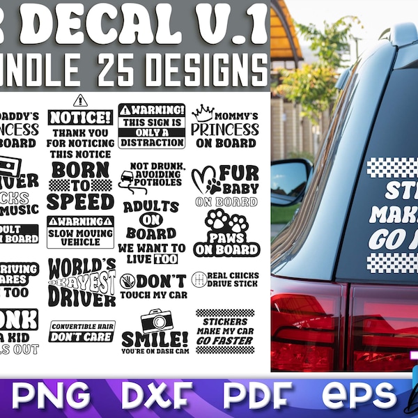 Car Decal Svg - Etsy