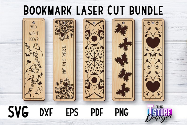 Bookmark Laser Cut Bookmark SVG Design Laser Cut Files - Etsy Australia