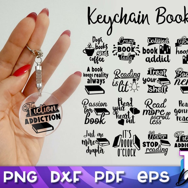 Book Keychain - Etsy