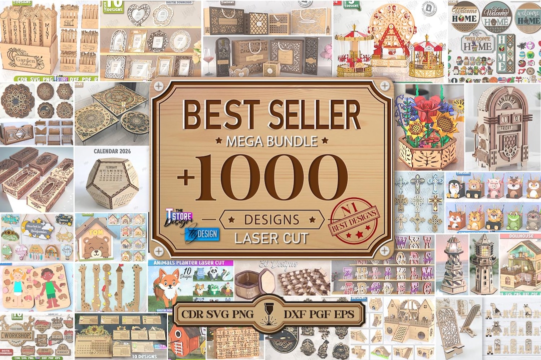 1000 Plus Best Seller Laser Cut Mega Bundle, Super Mega Bundle, Top ...