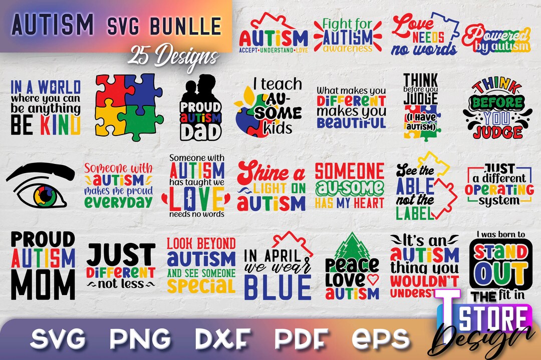 Autism SVG Bundle | Autism Awareness SVG | SVG Quotes V.2 - Etsy
