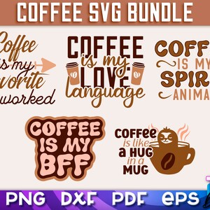 Coffee SVG Bundle Coffee Quotes SVG Designs Morning Quotes SVG V.1 - Etsy