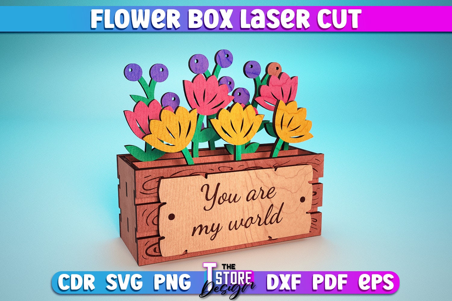 Flower Box Laser Cut SVG Bundle | Flower Bouquet Box SVG Design | Laser ...