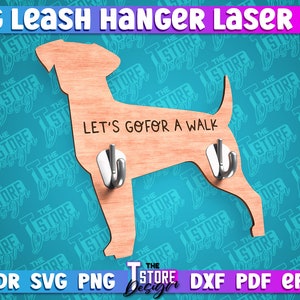 Dog Leash Hanger Laser Cut SVG Bundle | Dog Laser Design SVG Design ...