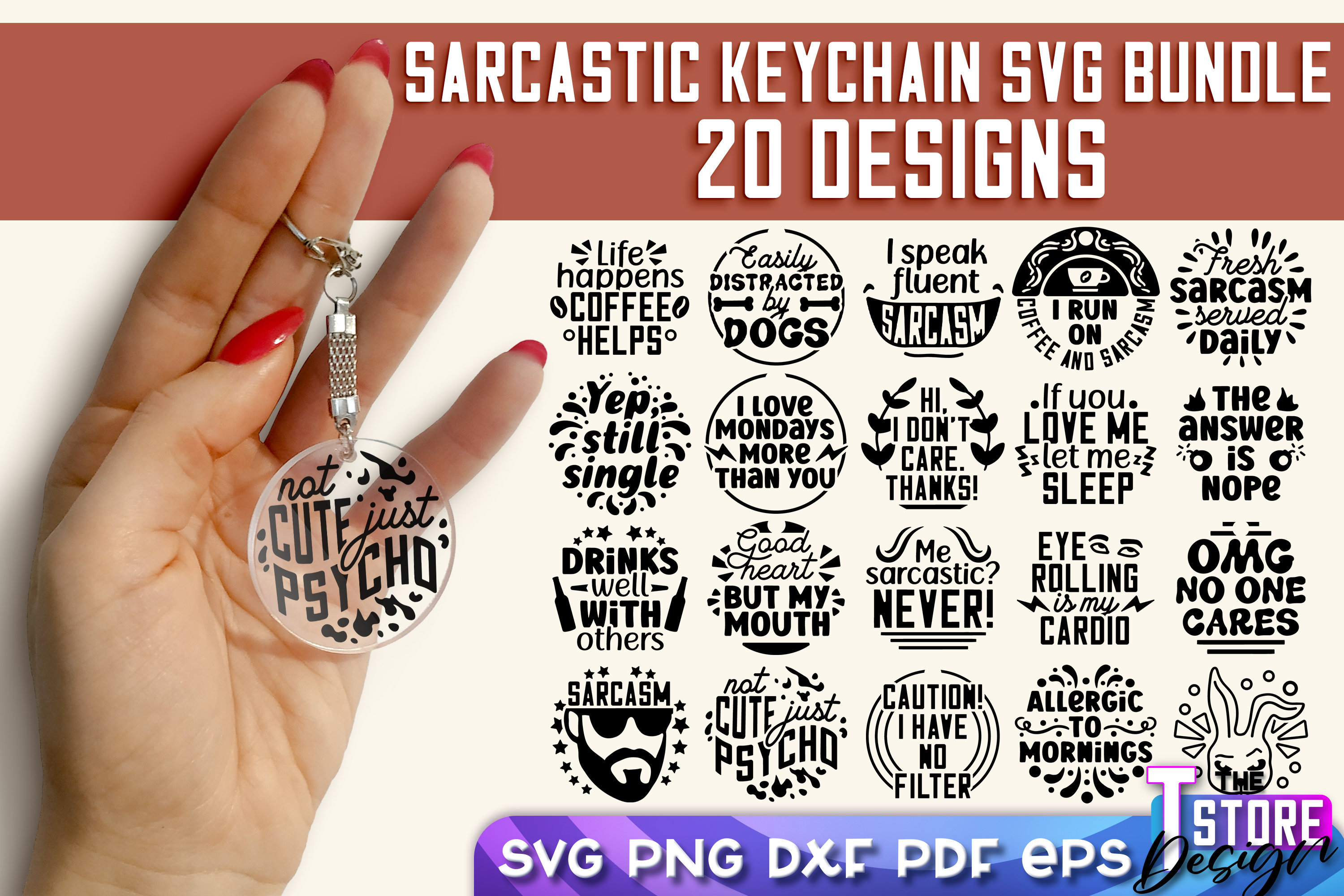 Sarcastic Keychain SVG Bundle Funny Keychain Quotes SVG - Etsy Canada