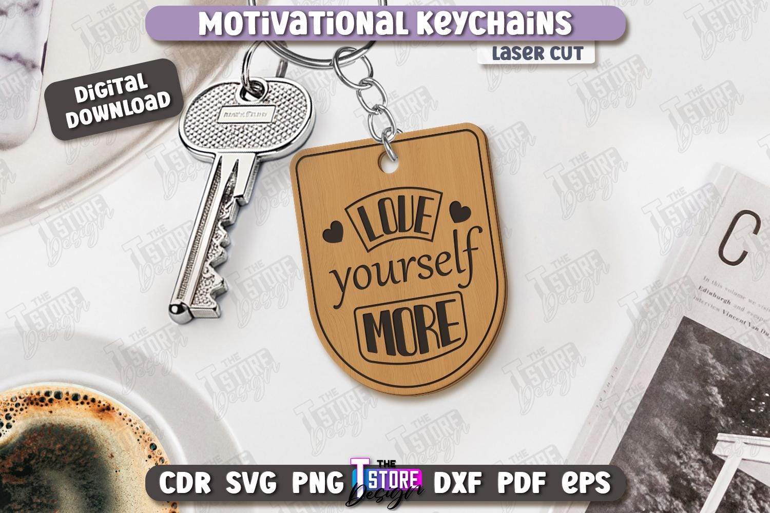 Motivational Quotes Keychain Laser Cut Bundle, Motivational Sayings ...
