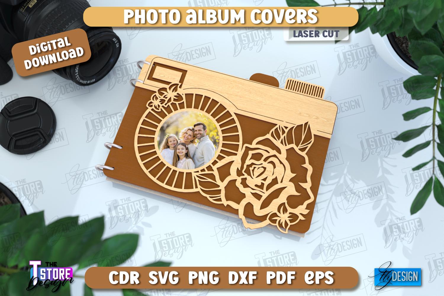 Photo Album Covers Laser Cut Bundle, 3D Travel Photo Album Covers SVG ...