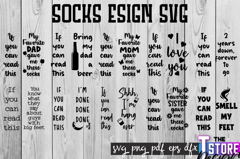 Socks Quotes SVG Bundle Socks Design Funny Quotes SVG - Etsy