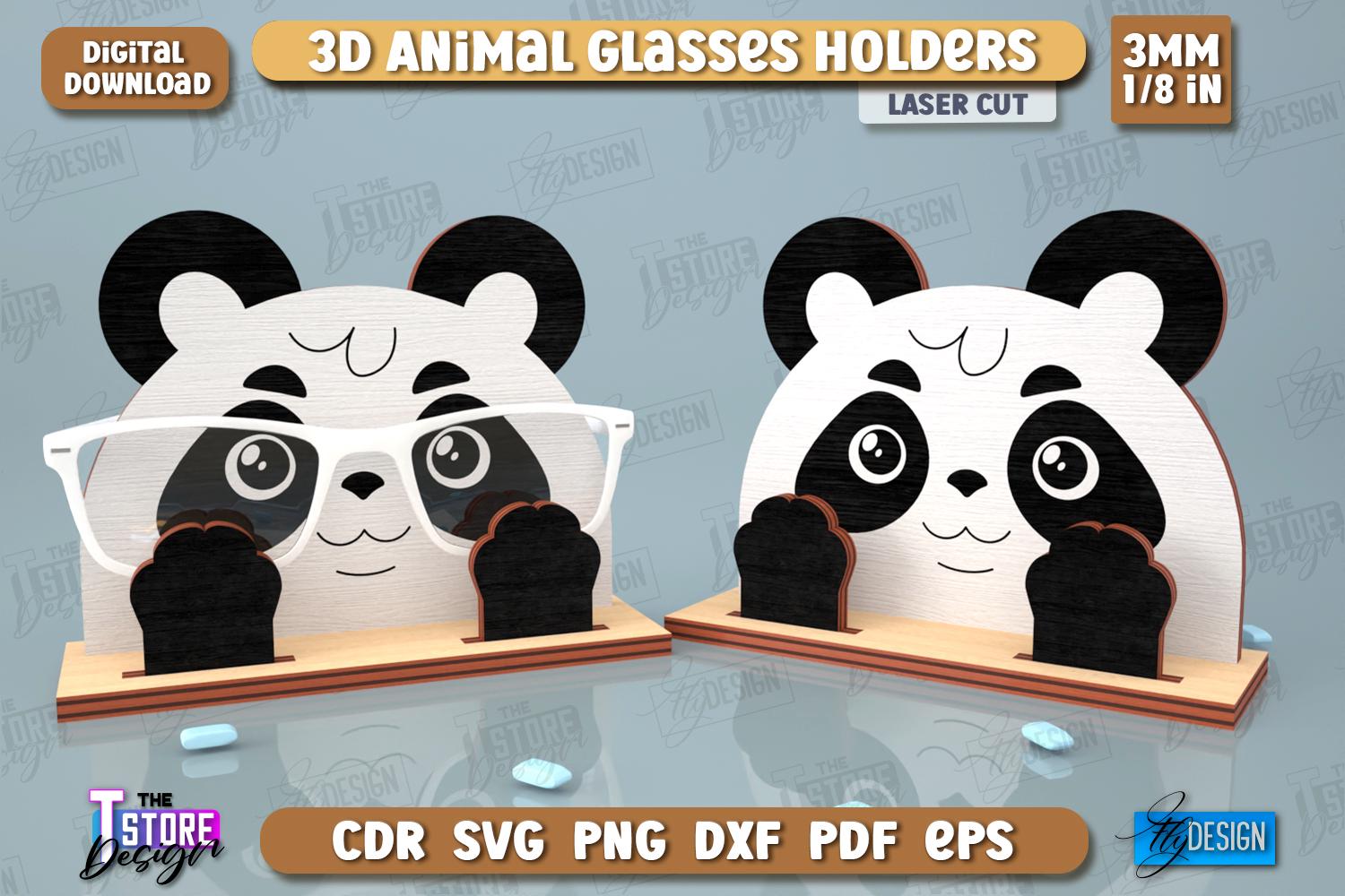 3D Animal Glasses Holders Laser Cut Bundle, Eyeglass Stands, Eyeglasses ...