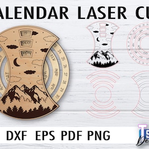 Calendar Laser Cut SVG Bundle | Home SVG Design | Laser Cut Files - Etsy