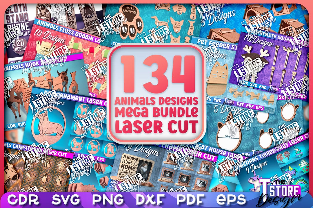Animals Mega Laser Cut Bundle | Huge Animals Laser Cut Bundle | Animals ...