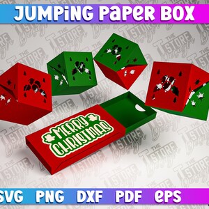 Jumping Paper Box SVG Bundle | Paper Crafts |pop up Gift Box SVG ...
