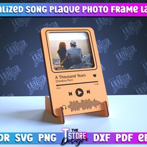 3D Personalized Song Plaque Photo Frames, Custom Spotify Playlist ...