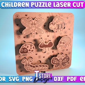 Children Puzzle Laser Cut | Children SVG Design | Laser Cut Files ...