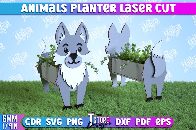 Animals Planter, Farm Animal, Garden Ornament, Planter Box, Decorative ...