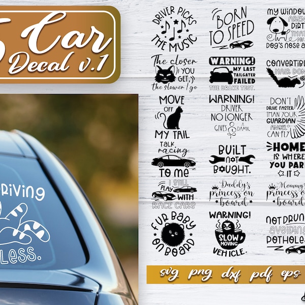 Car Decals Svg - Etsy