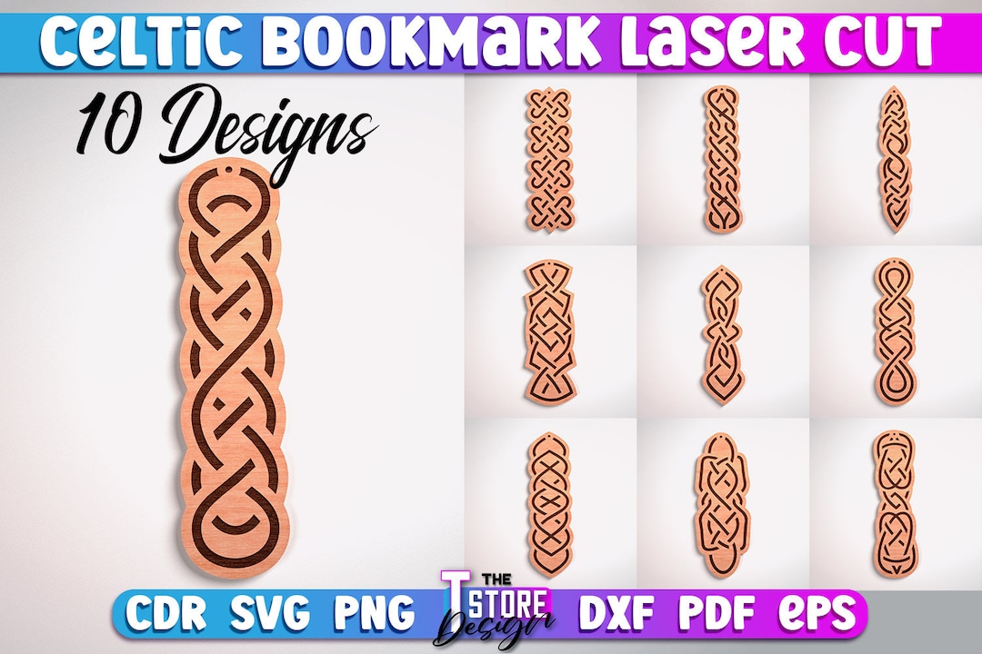 Celtic Bookmark Laser Cut | Bookmark SVG Design | Viking Design Laser ...