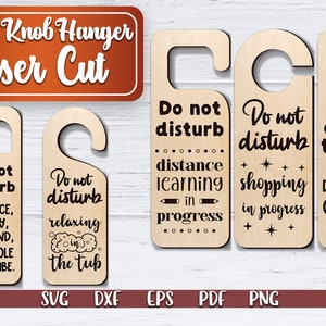 Door Knob Hanger Laser Cut SVG Bundle | Door Knob Design | Funny ...