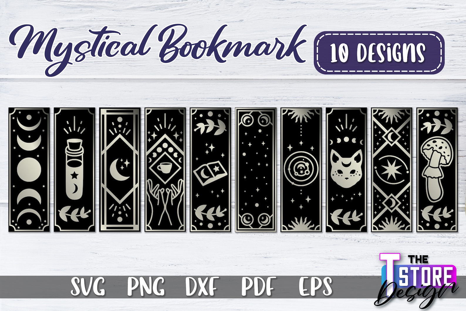 Mystical Bookmark SVG Bundle | Mystical Book Lover SVG | Halloween SVG ...