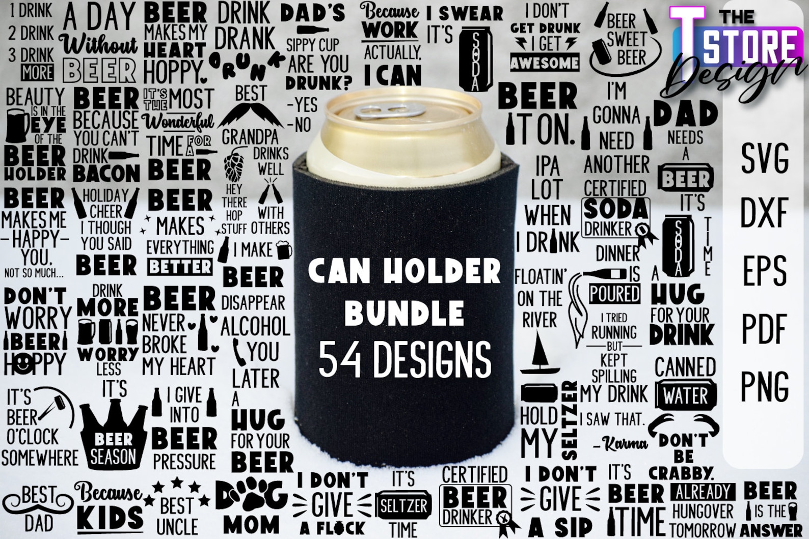 Can Holder SVG Bundle | Can Coolers Design SVG | Funny Quotes V.1 - Etsy