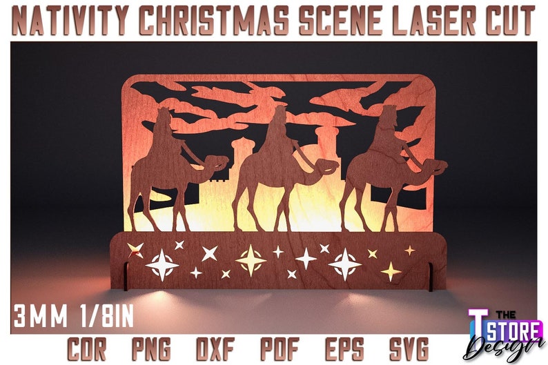 Nativity Christmas Scene Laser Cut SVG Bundle | Nativity Christmas ...