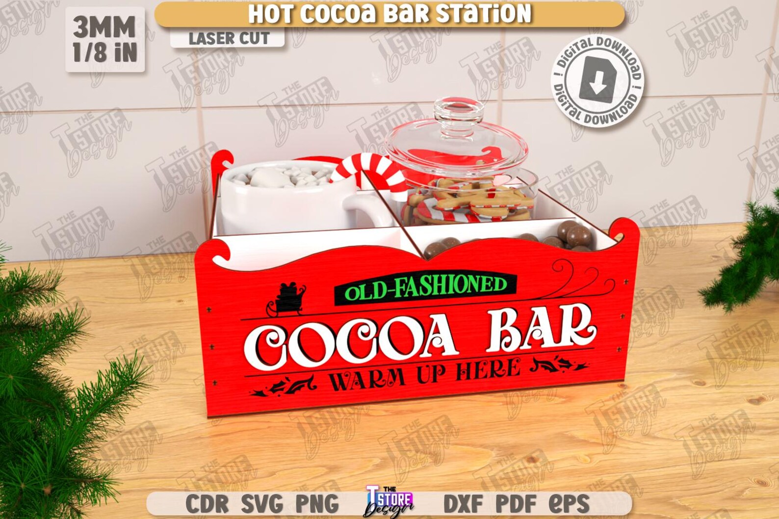 3d Hot Cocoa Bar Station Laser Cut Bundle, Cocoa Racks, Hot Cocoa Bar ...